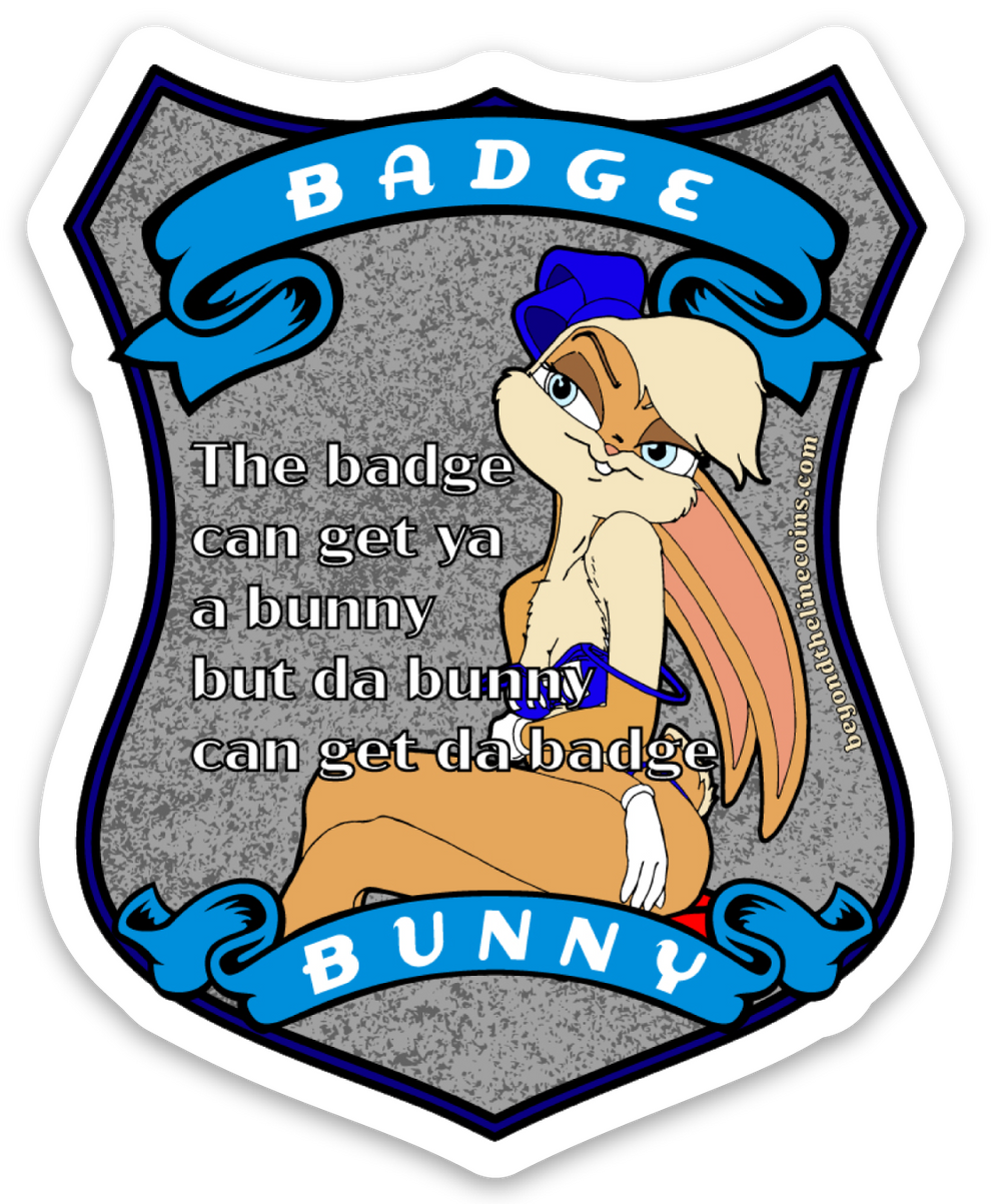 Badge Bunny Sticker | Best Badge Bunny Sticker – Beyond The Line
